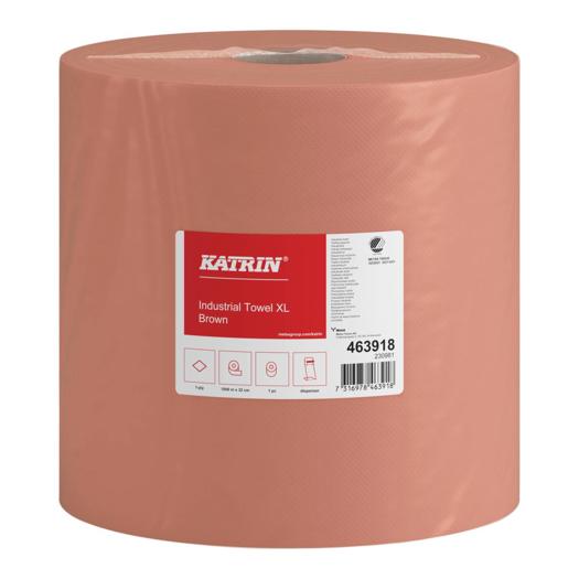 463918 Katrin Industrial Wipes Roll Large 1000 metre 1-Ply Brown