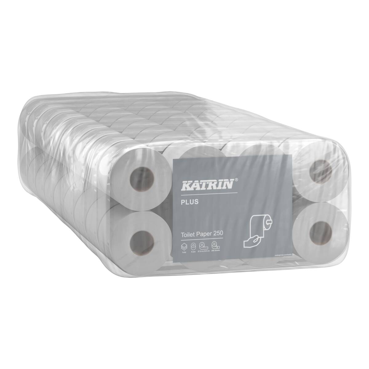 11711 Katrin Plus Toilet Paper Roll 250 sheets 3-Ply
