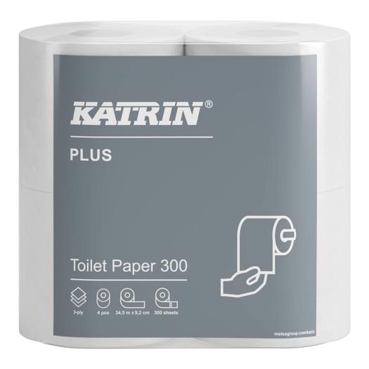 93939 Katrin Plus Toilet Paper Roll 300 Sheets 3-Ply