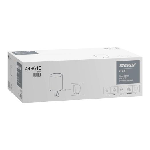 448610 Katrin Plus Centrefeed Roll Medium Coreless 478 Sheets 2-Ply