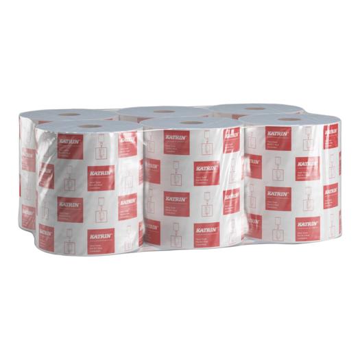 464414 Katrin Centrefeed Roll Medium 400 Sheets 2-Ply Laminated, Blue