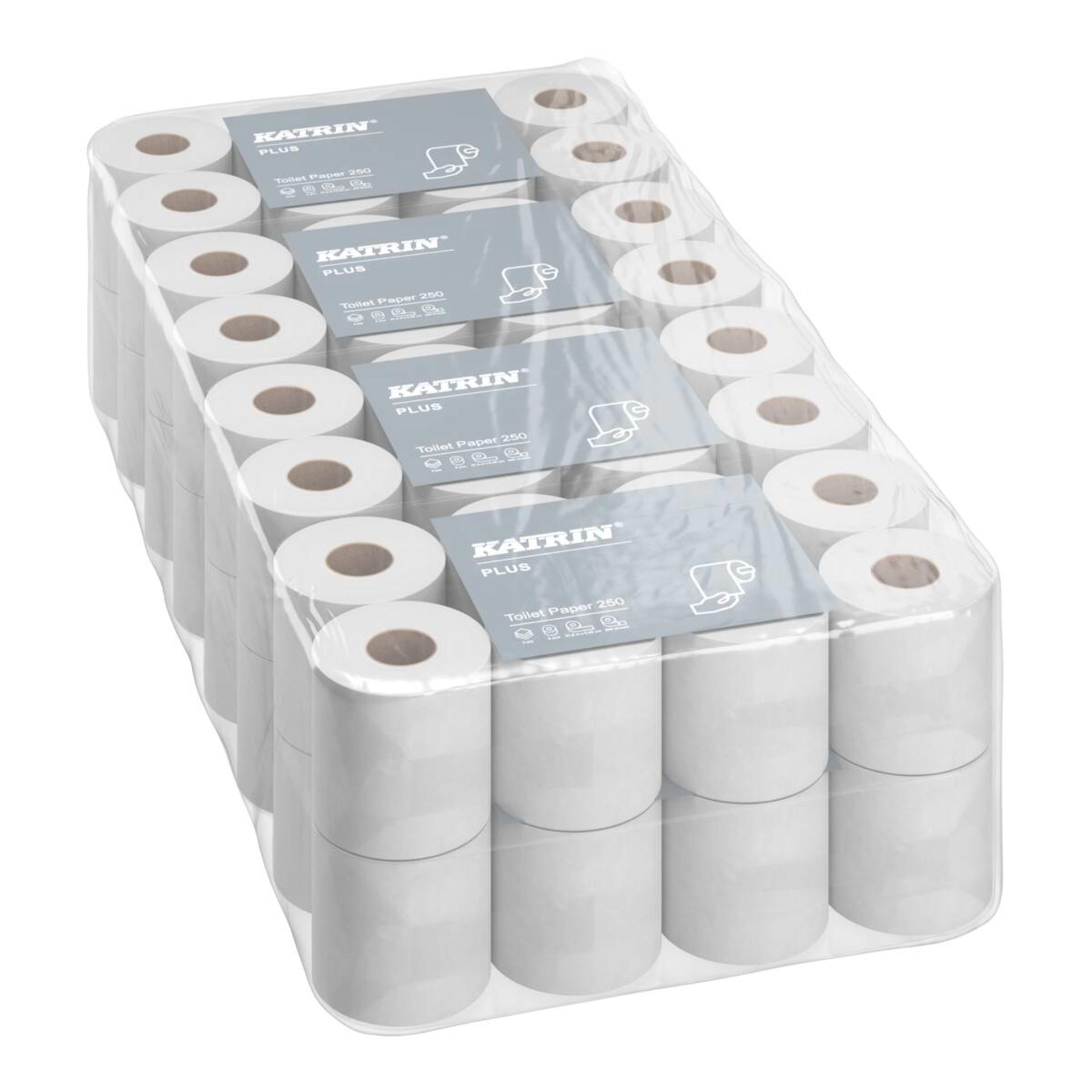 105830 Katrin Plus Toilet Paper Roll 250 Sheets 3-Ply