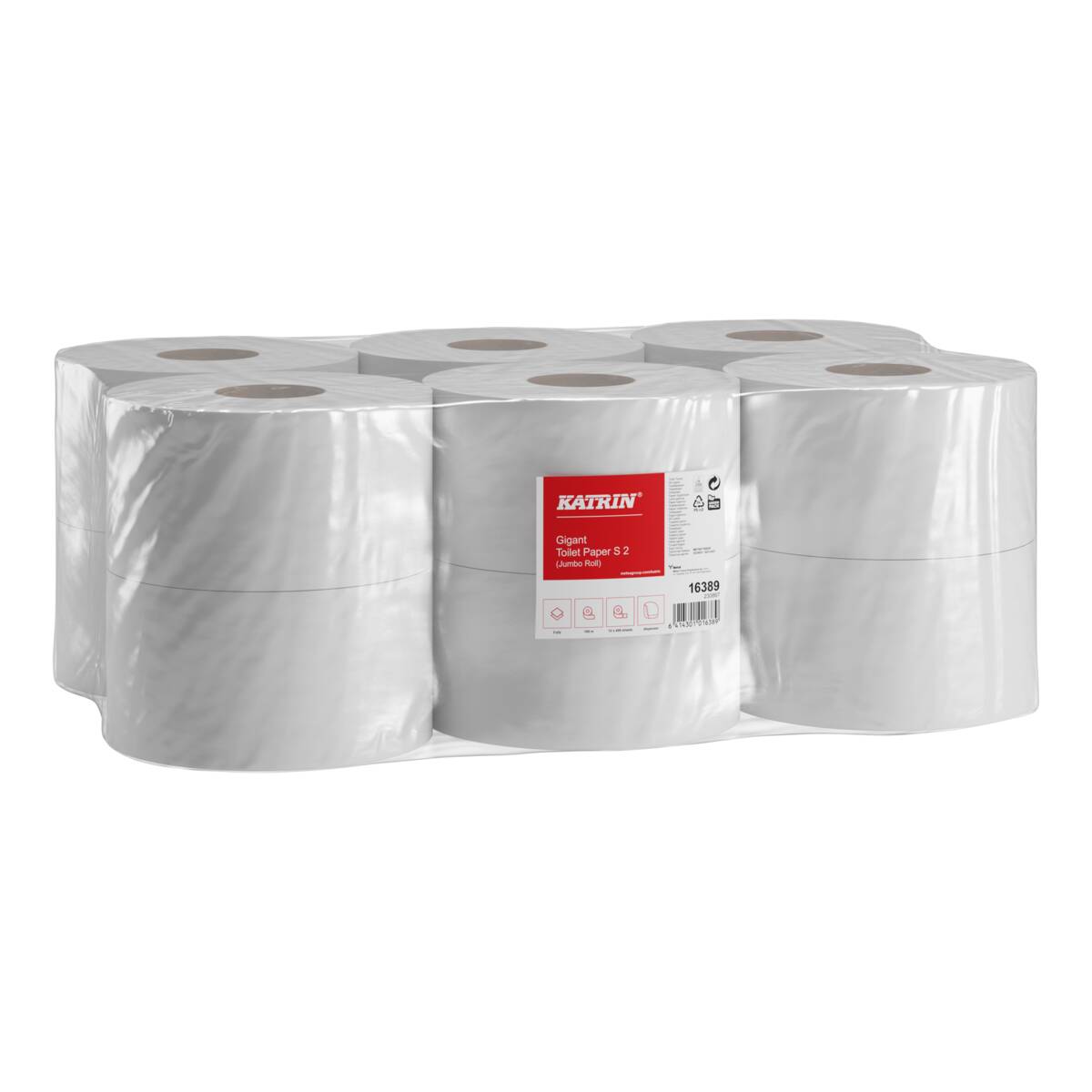 16389 Katrin Jumbo Toilet Paper Roll Small 100 Meters