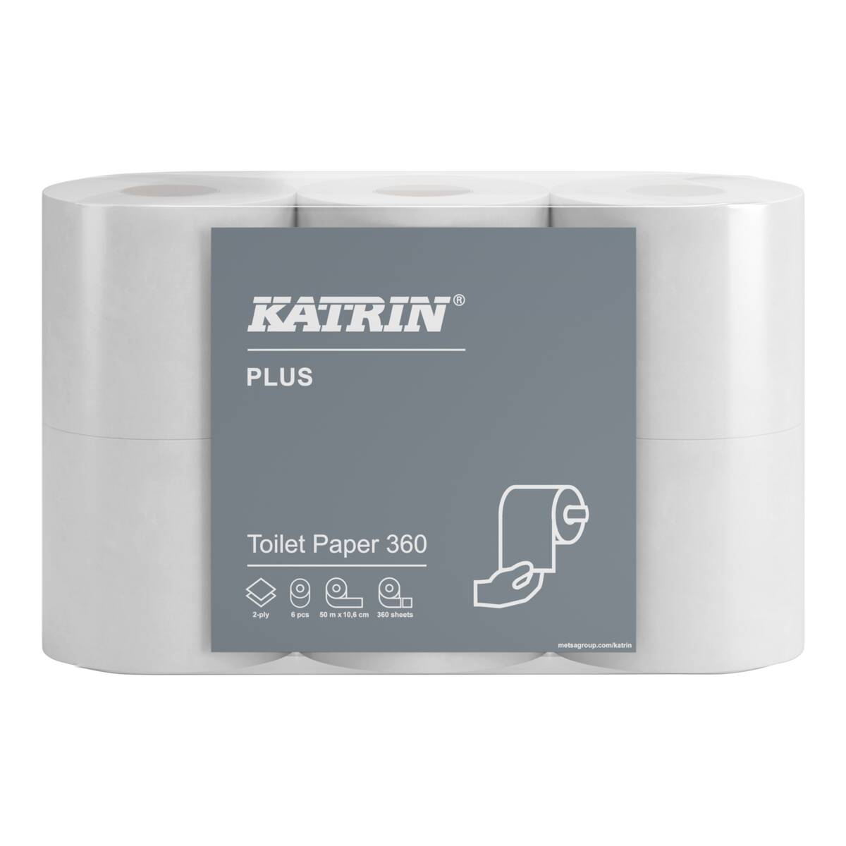 181003 Katrin Plus Toalettrulle 360 Ark 2-Lagers