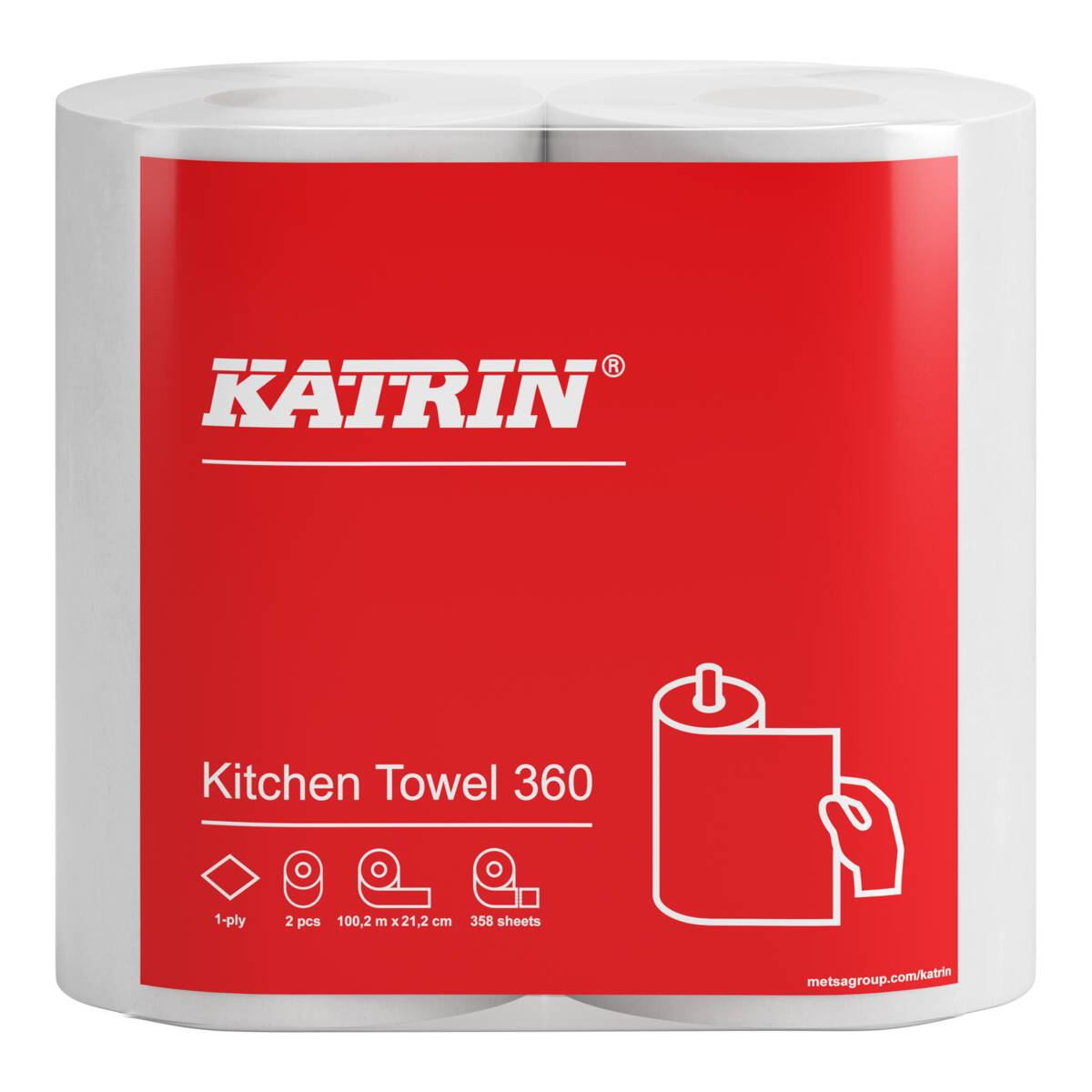 2467 Katrin Kitchen Paper Towel Roll 360 Sheets 1-Ply