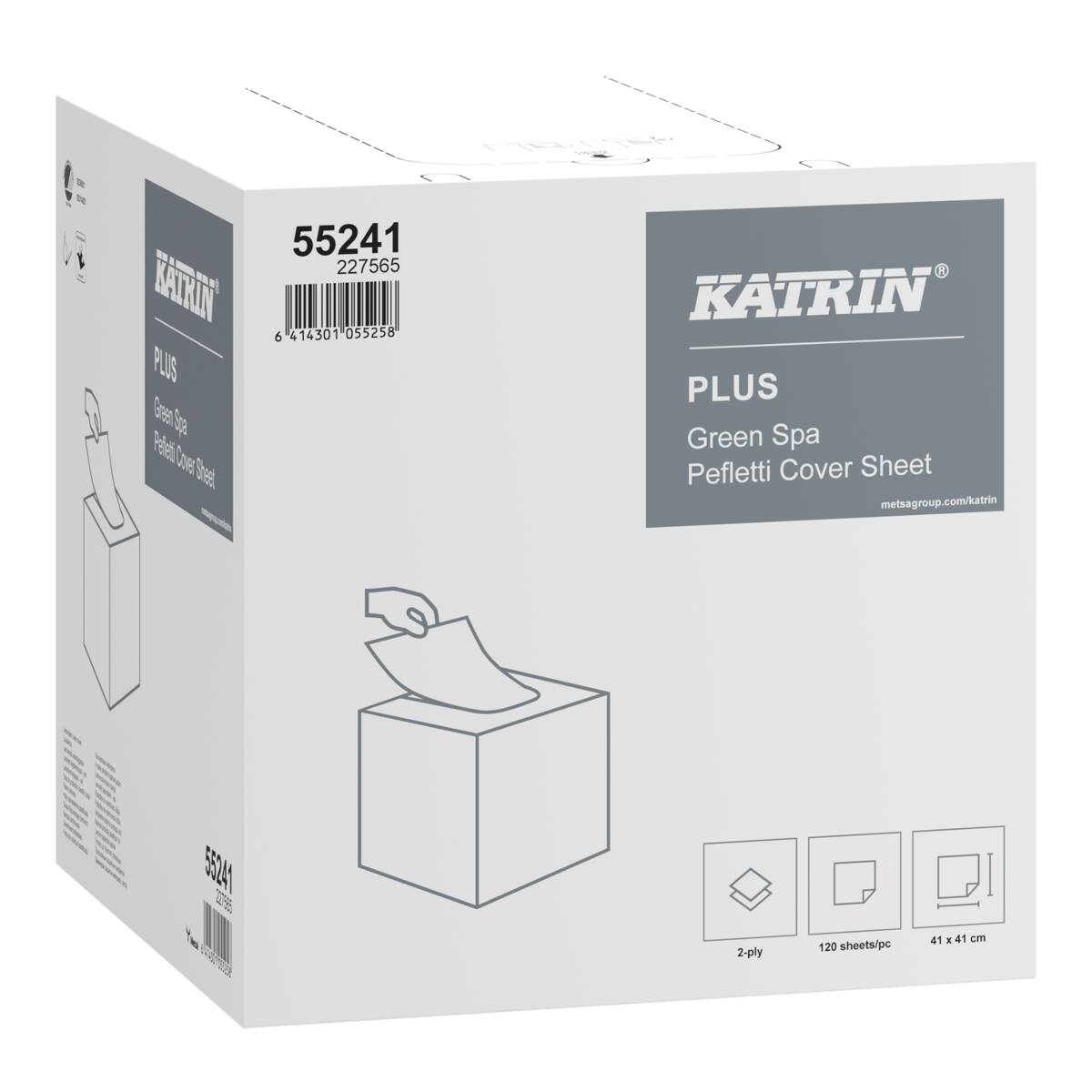 55241 Katrin Paper Sheets Spa Pefletti 120 Sheets 2-Ply