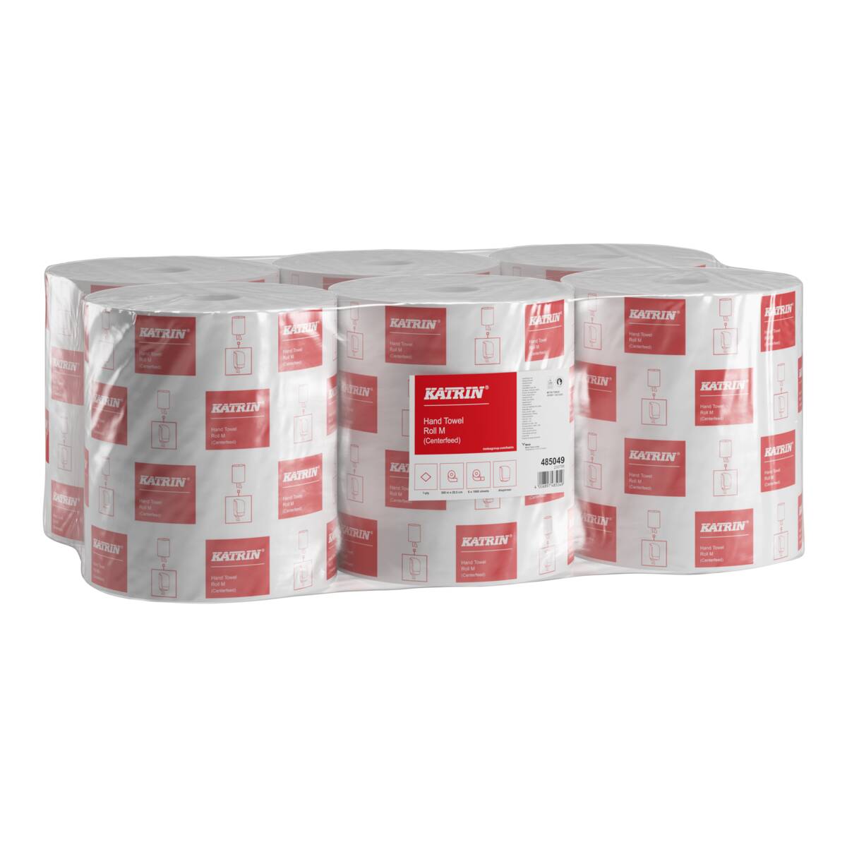 485049 Katrin Centrefeed Roll Medium 1000 Sheets 1-Ply