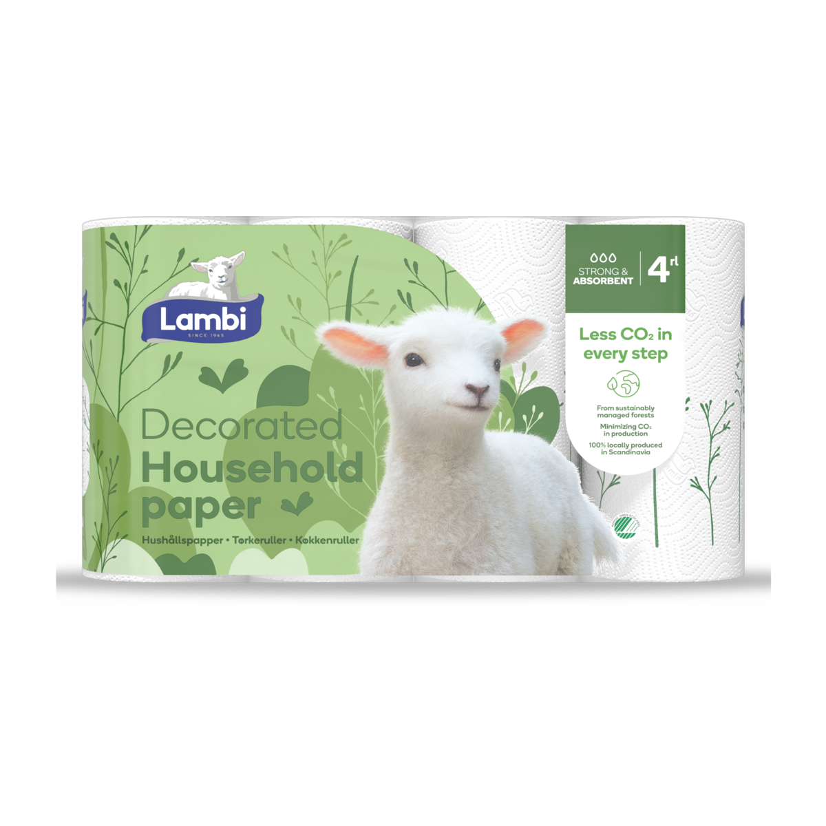Lambi Decorated hushållspapper