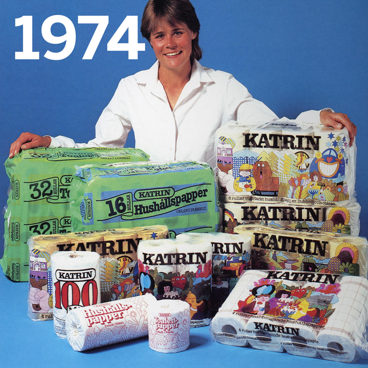 Katrin supplying hygiene paper products to public washrooms since 1974