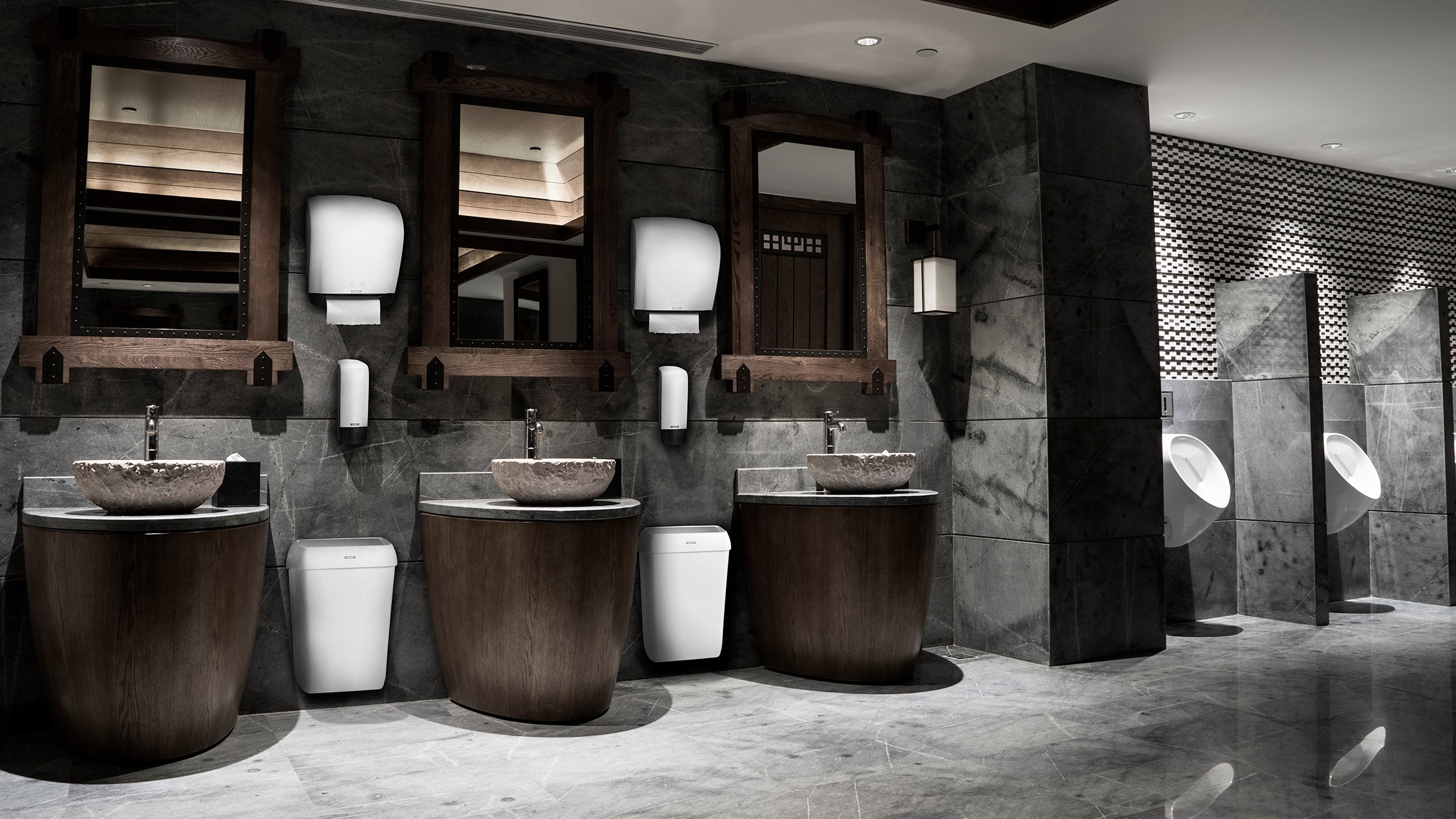 Plus quality hygiene solution for a high traffic washroom | Katrin