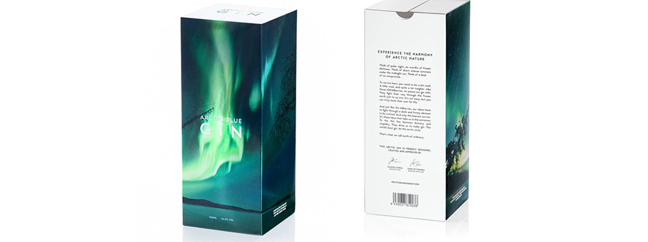 Arctic Blue Gin package designed by Metsä Board wins a ScanStar award