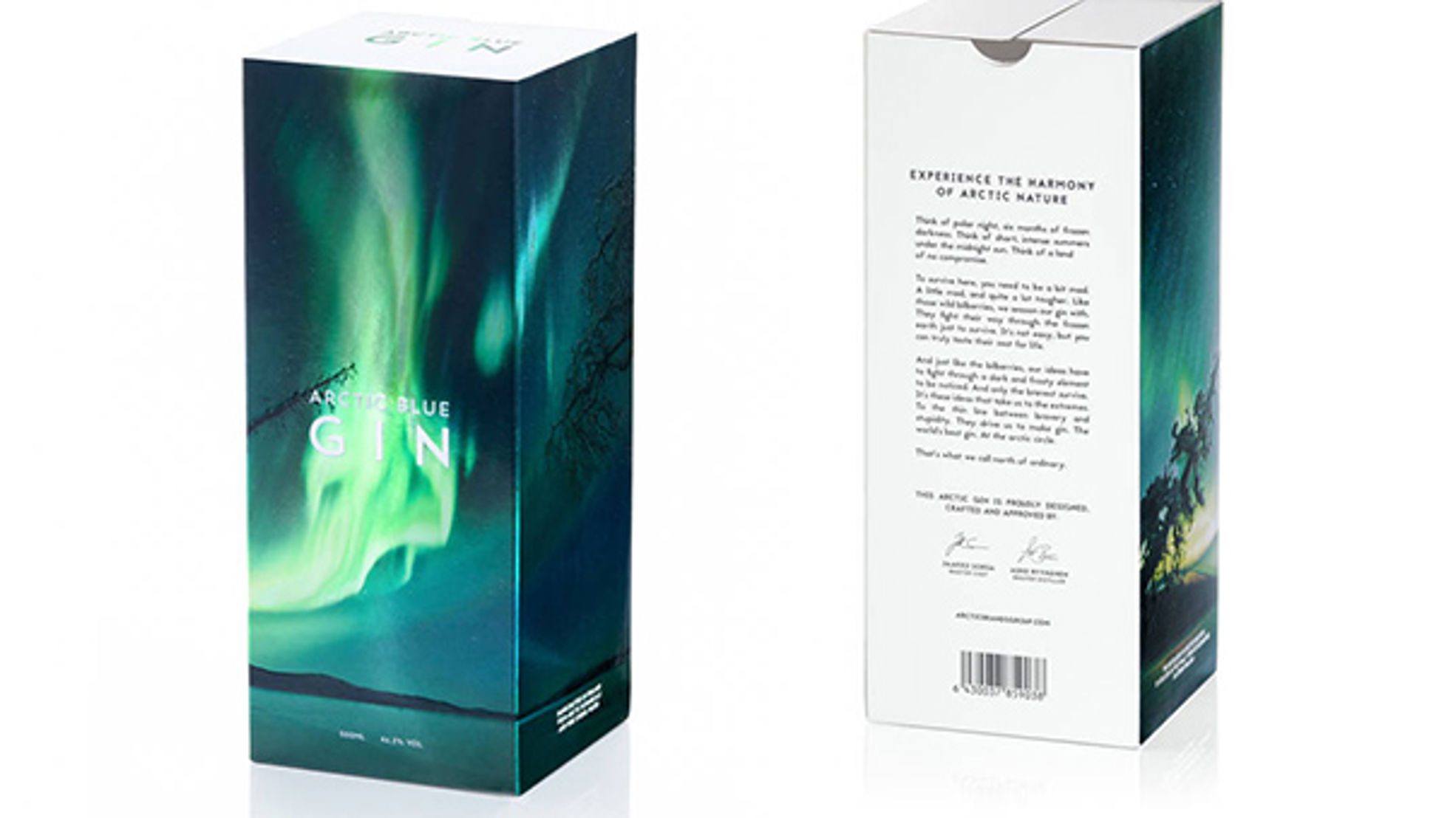 Arctic Blue Gin package designed by Metsä Board wins a ScanStar award