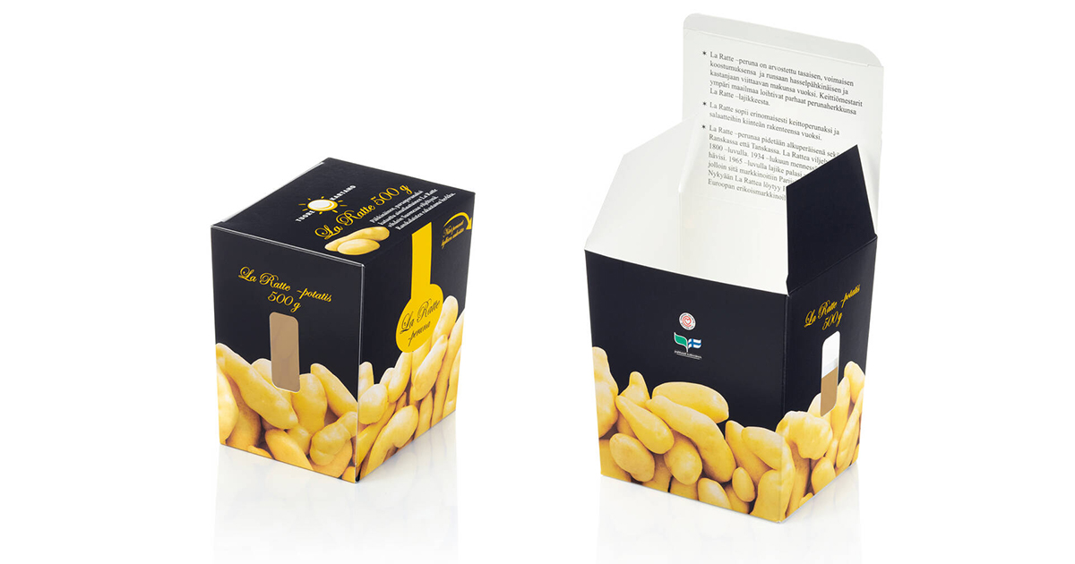 Luxury potatoes packaged responsibly