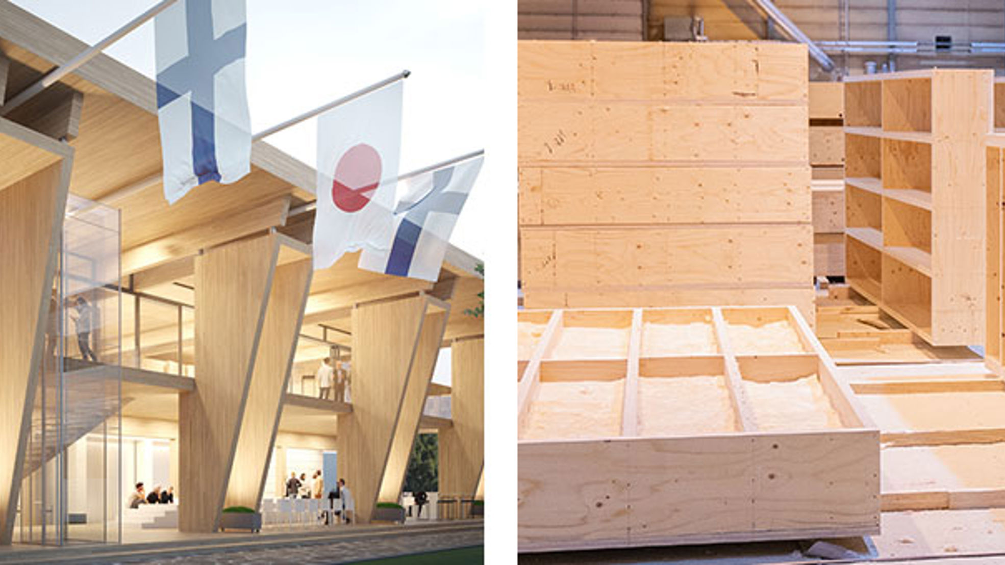 Der Metsä-Pavillon bringt Experten der Baubranche an einen Tisch