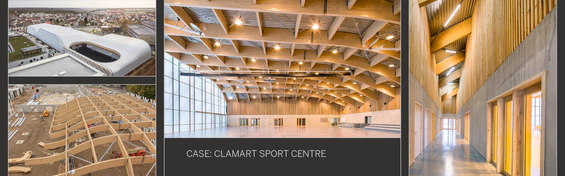 Clamart urban sports centre with unforeseen wooden curves