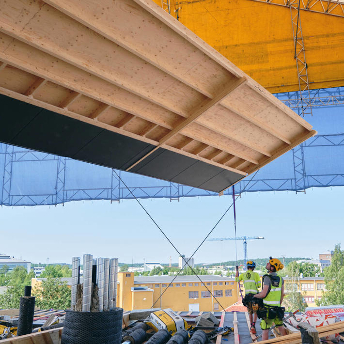 Wooden roof elements