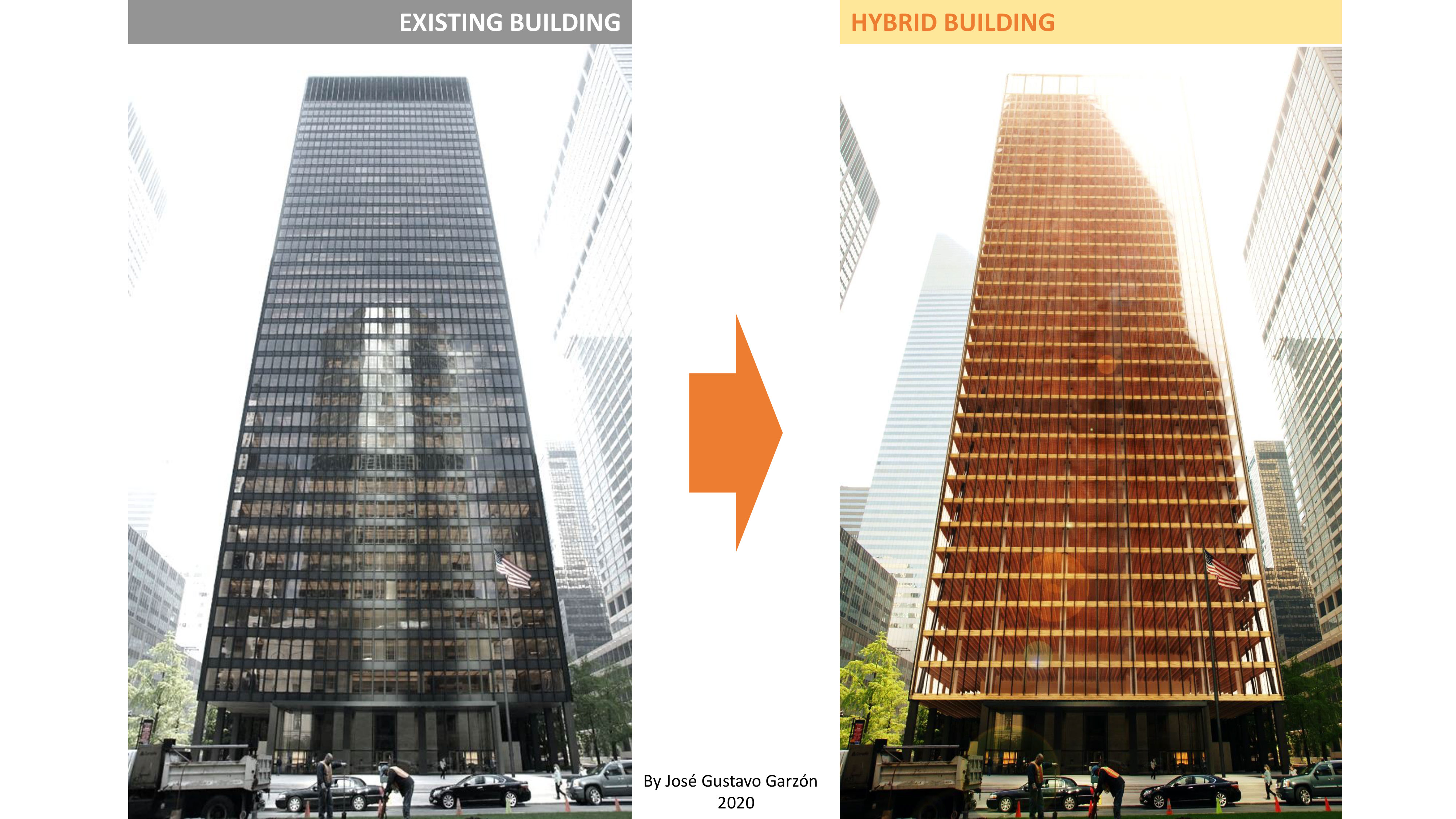 Seagram Building turned into a hybrid building with Kerto LVL